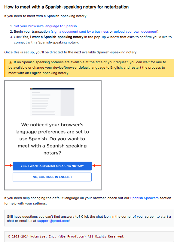 RON Notary - Spanish Speaking – Homebridge Customer Support